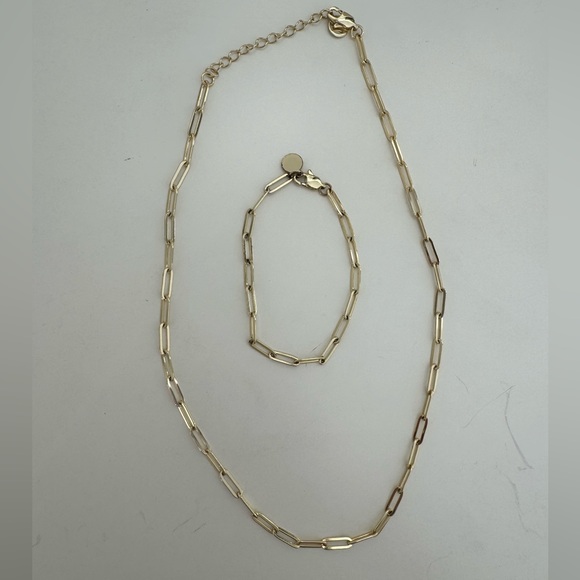 Jewelry | Gold Link Chain Bracket And Necklace Set | Poshmark